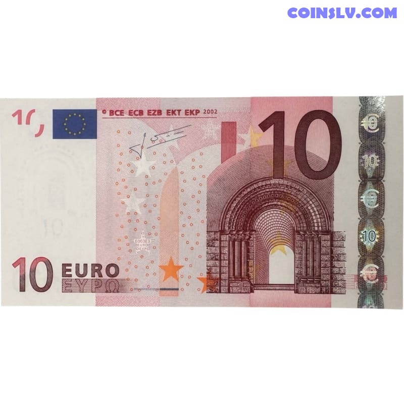 Germany 10 Euro 2002 Trichet Signature UNC Banknote (X Prefix)