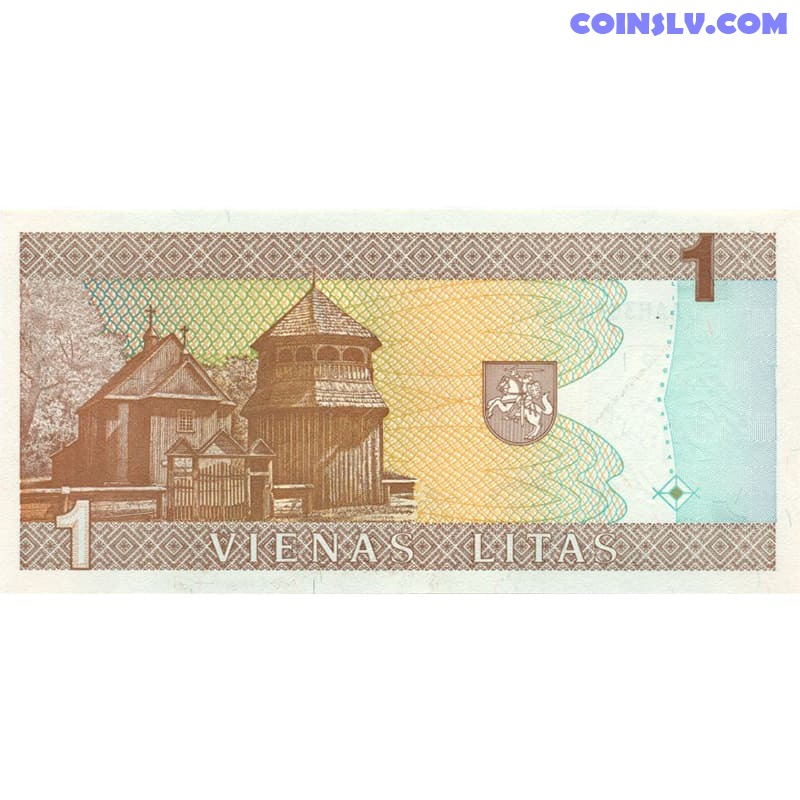 Lithuania 1 Litas 1994 UNC (P‑53) - Julija Žemaitė Banknote