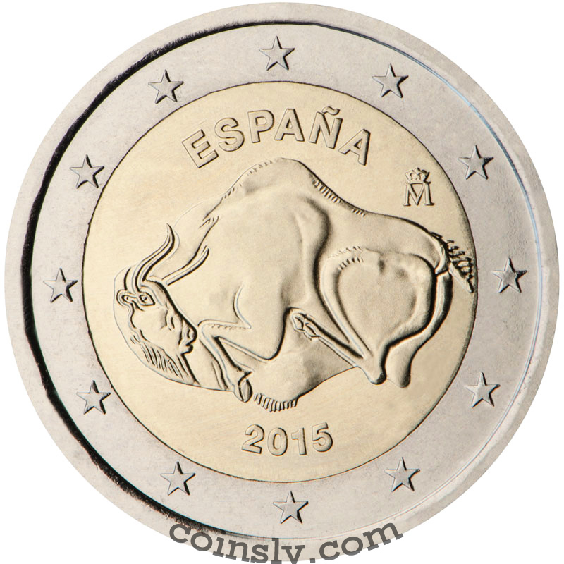 Commemorative 2 Euro Coin Spain 2015 (Cave of Altamira)